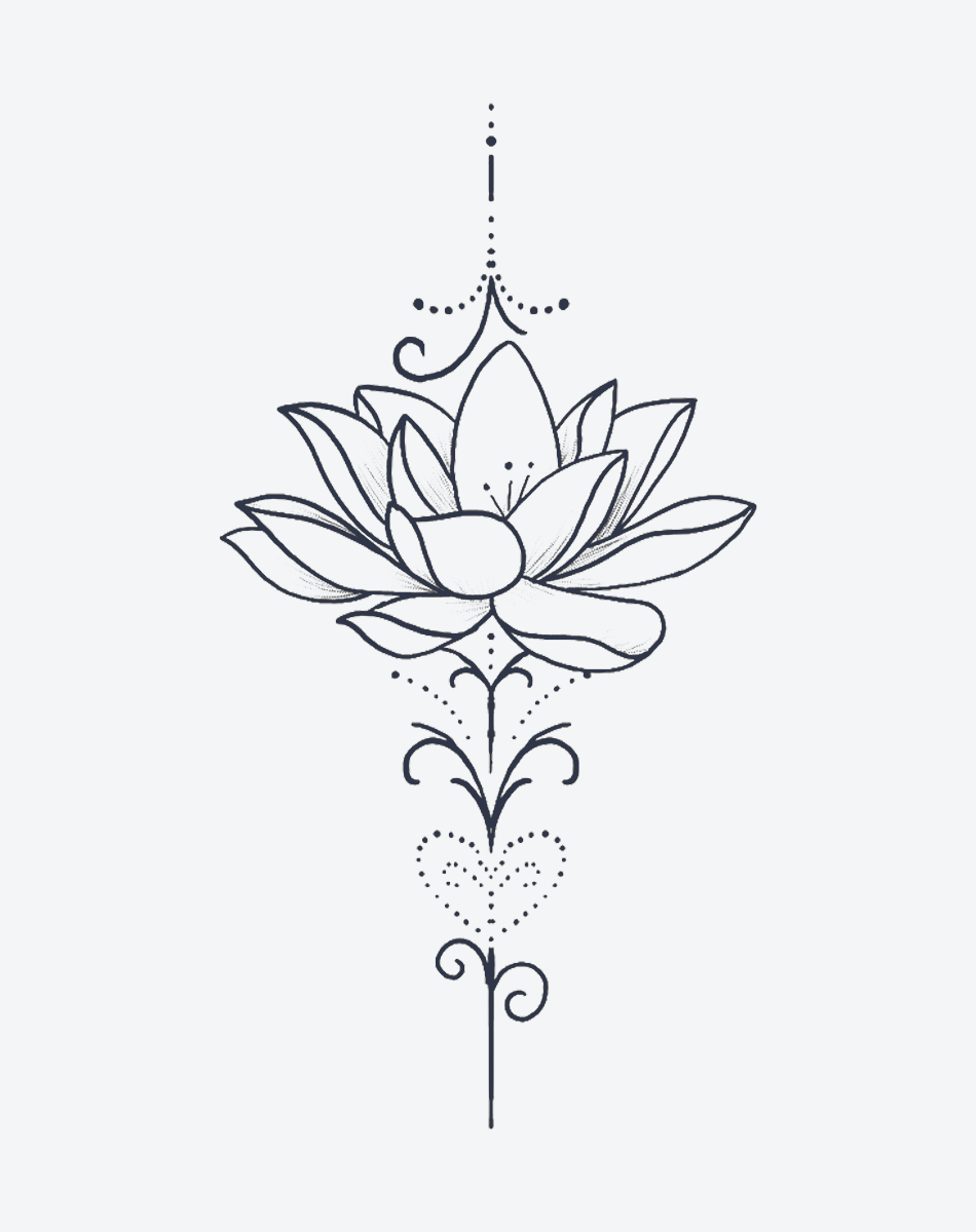 Eternal Lotus|Temporary Tattoo Stickers-Waterproof&Safe Body Art ...