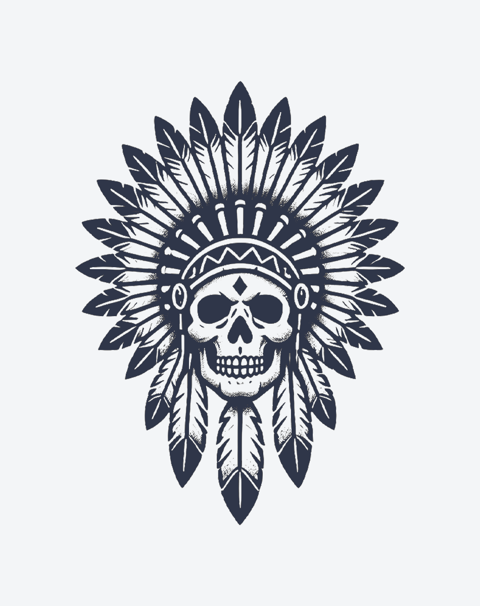 Skull Chief – Bold and Powerful Tattoo Design – INKARTLINK