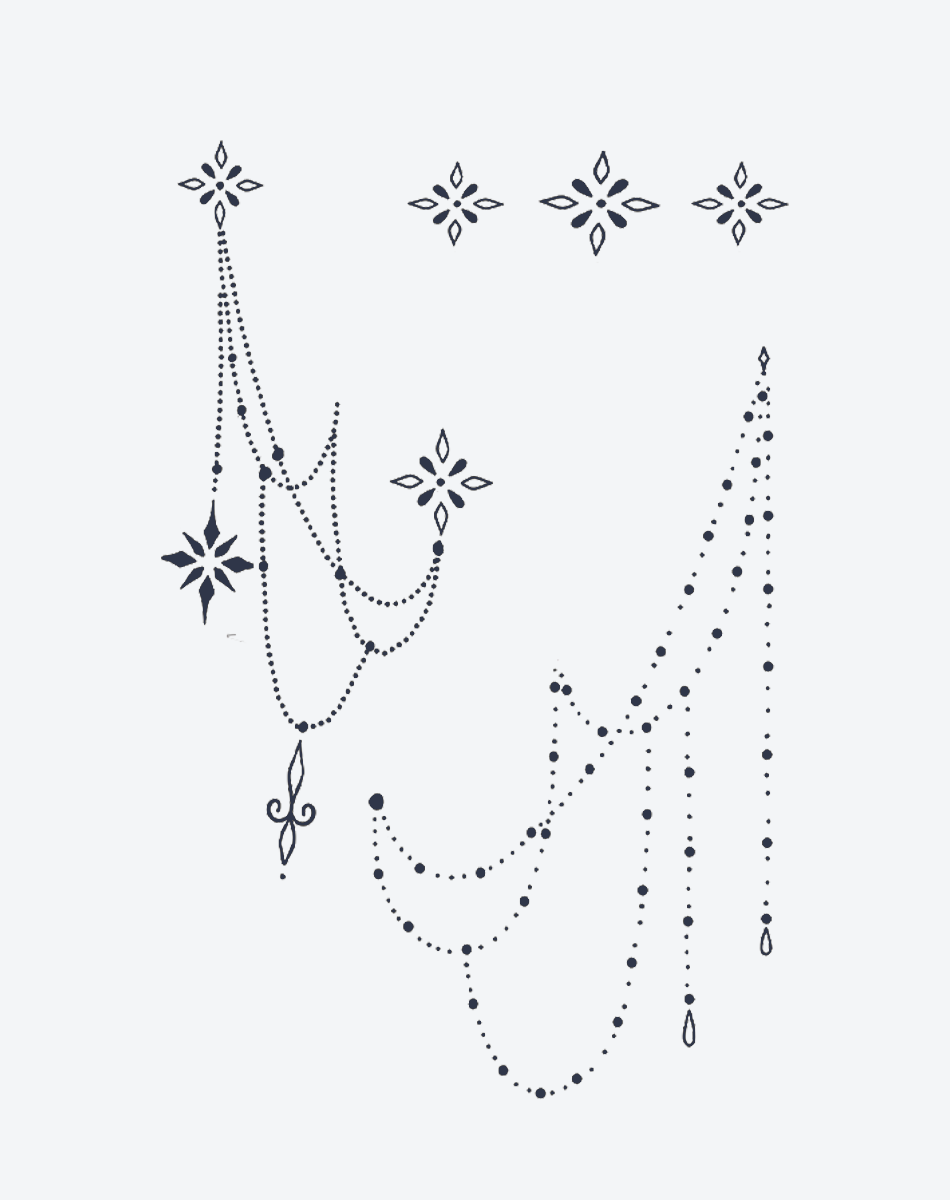 Cosmic Chain Decals – Celestial-Inspired Tattoo Designs – INKARTLINK