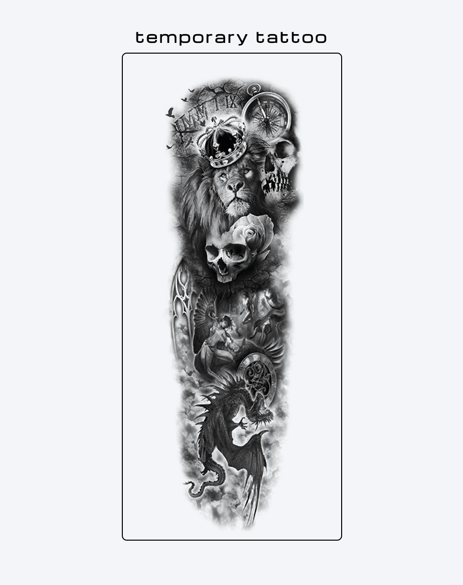 Lion Skulls and Mythical Creatures Tattoos – INKARTLINK